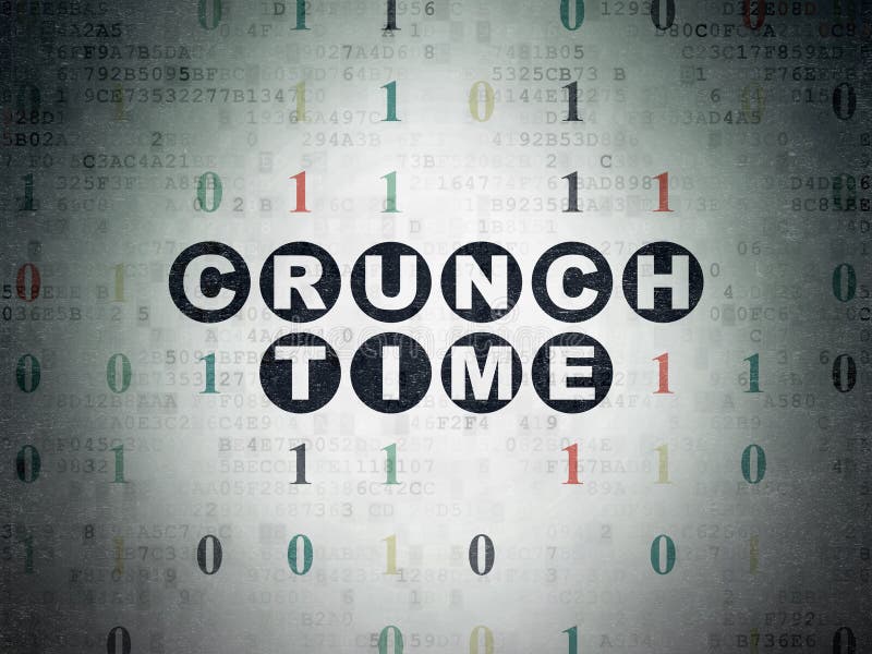 Business Concept: Crunch Time on Digital Data Paper Background Stock ...