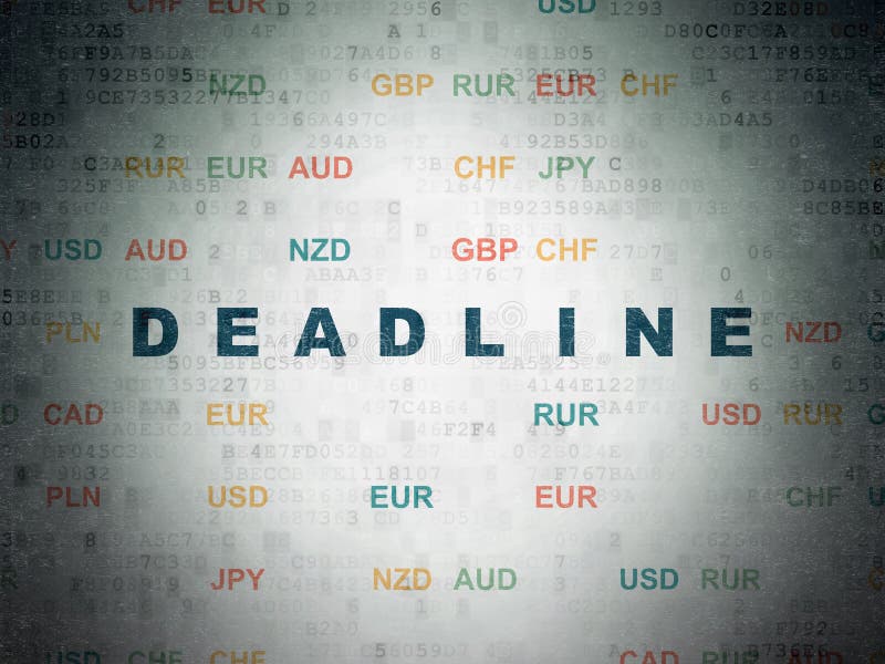 Business Concept: Deadline on Digital Data Paper Background Stock ...