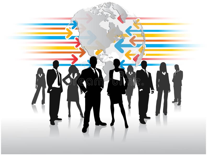 Business People Connections Globe Network Stock Vector - Illustration ...