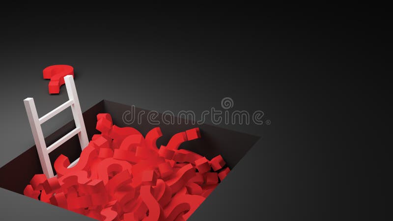Business Concept Design of Ladder and Question Mark Inside Rectangular ...