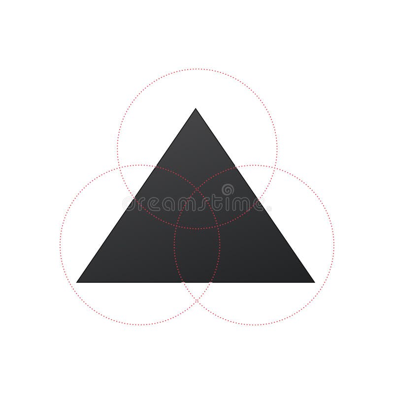 Business Concept Design with Triangle and 3 Circle Segments ...