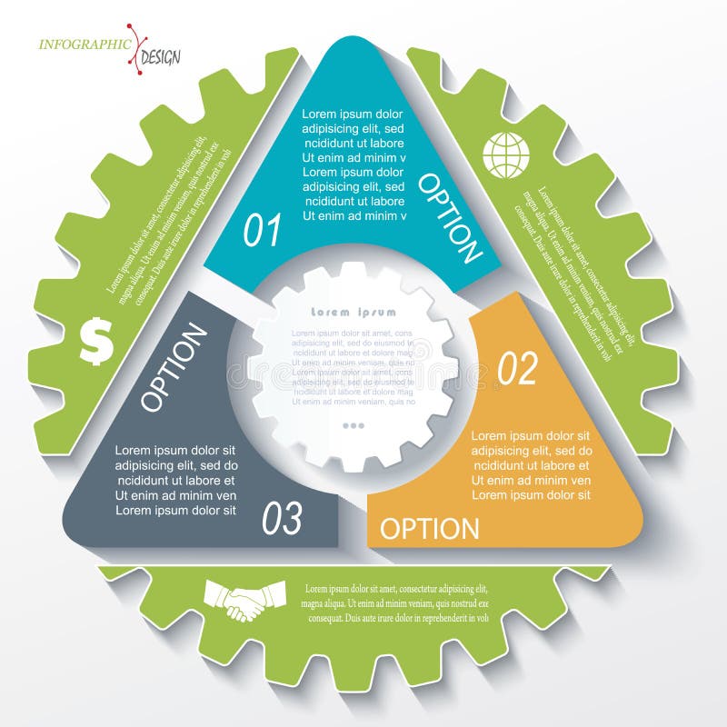 Business Graph And Cogwheel Stock Illustration - Illustration of circle ...