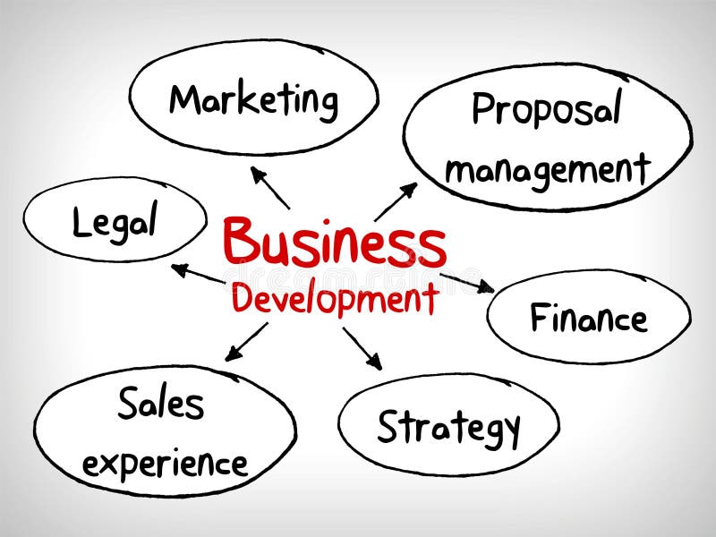 Business Concept Development Building Cycle Mind Map Stock Illustration ...