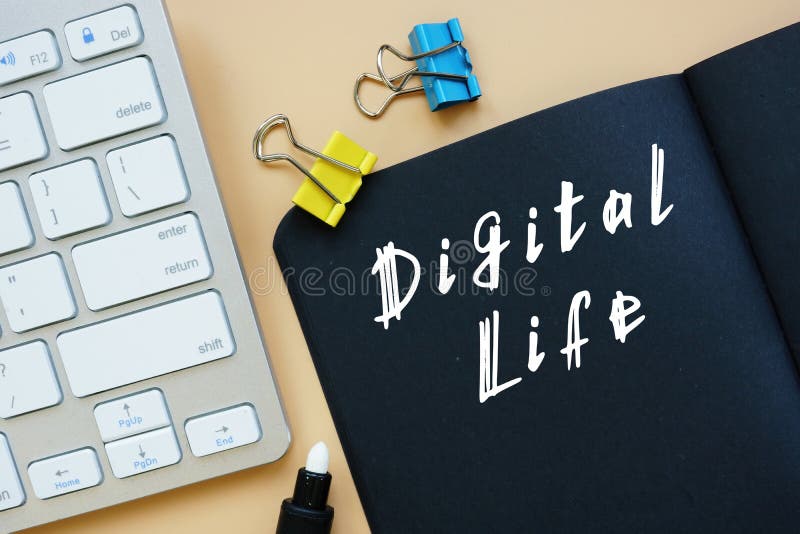 Business Concept about Digital Life with Inscription on the Sheet Stock ...