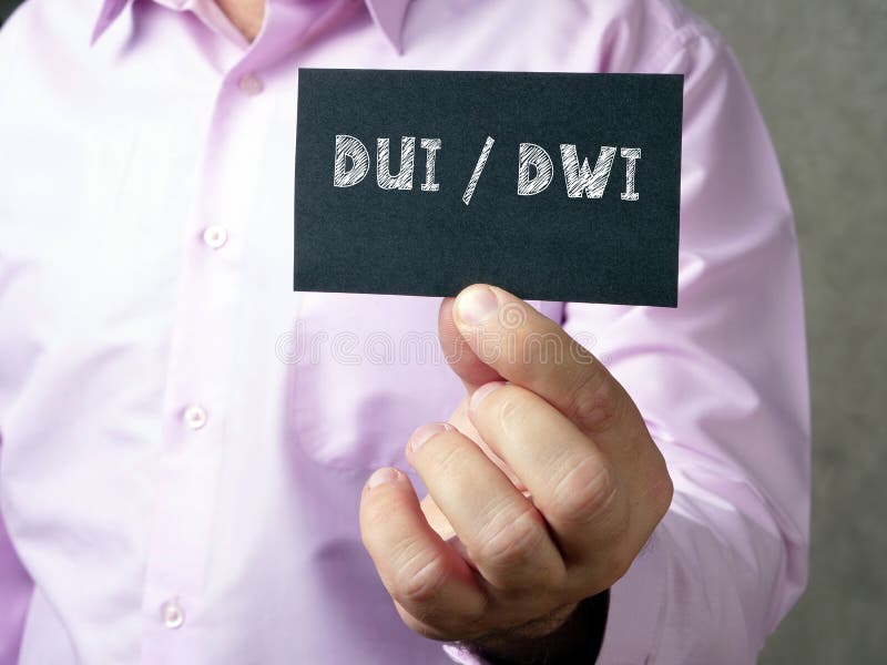 Business Concept about DUI / DWI with Inscription on the Sheet Stock ...