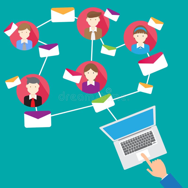 Business Concept Email Management the Organization Stock Vector ...