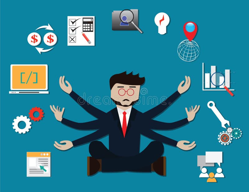Business Concept,Expert Project Manager, Work Hard - Vector Stock ...