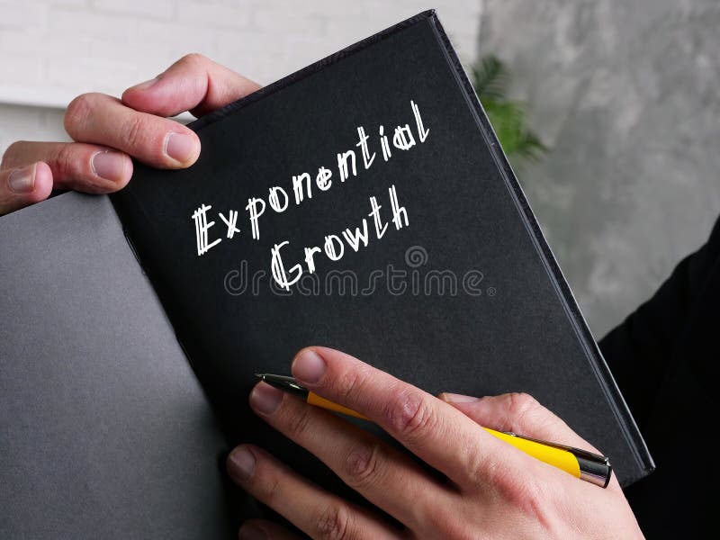 Business Concept about Exponential Growth with Phrase on the Page Stock ...