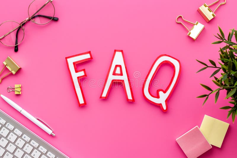 Business Concept Faq Frequently Asked Questions with Keyboard Stock ...