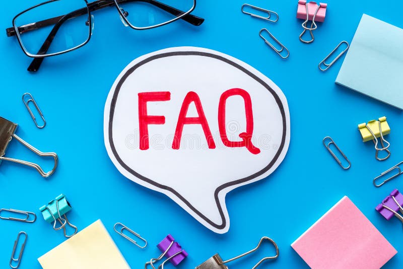 Business Concept Faq Frequently Asked Questions on Office Table Stock ...