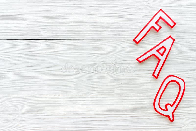 Business Concept Faq Frequently Asked Questions on Office Table Stock ...