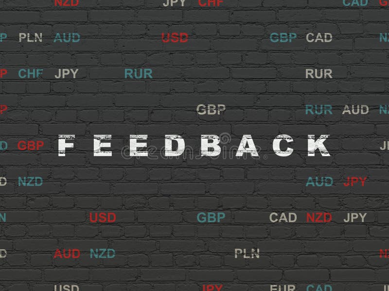 Business Concept: Feedback on Wall Background Stock Illustration ...