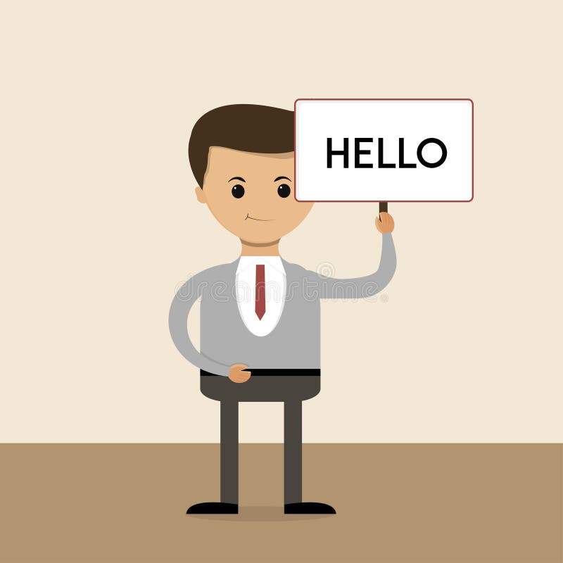 Business Concept in Flat Design. Hi Stock Illustration - Illustration ...