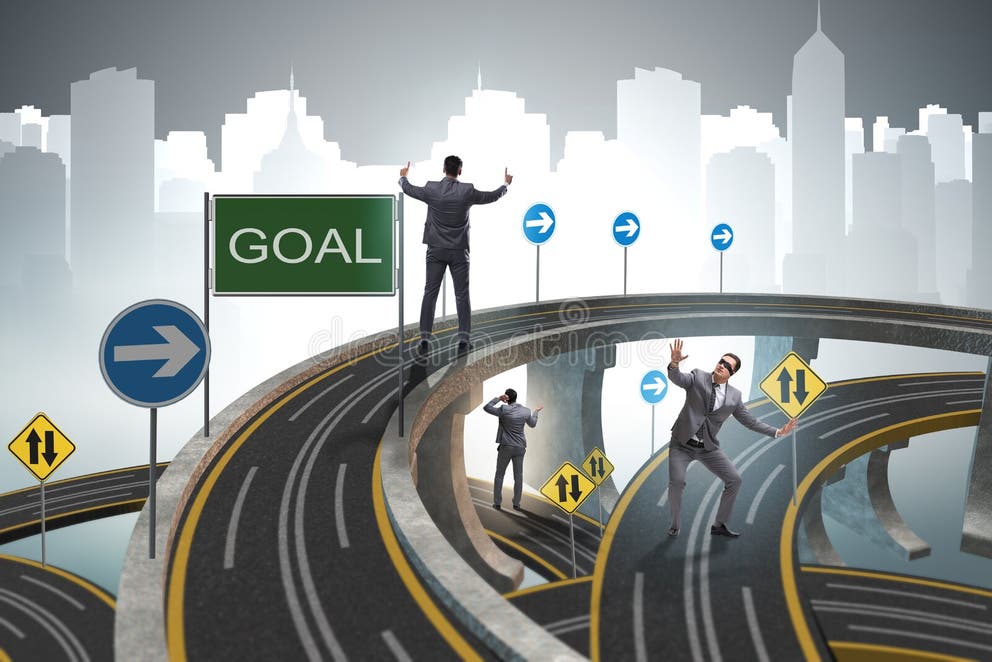 The Business Concept with Goal Metaphor Stock Photo - Image of concept ...