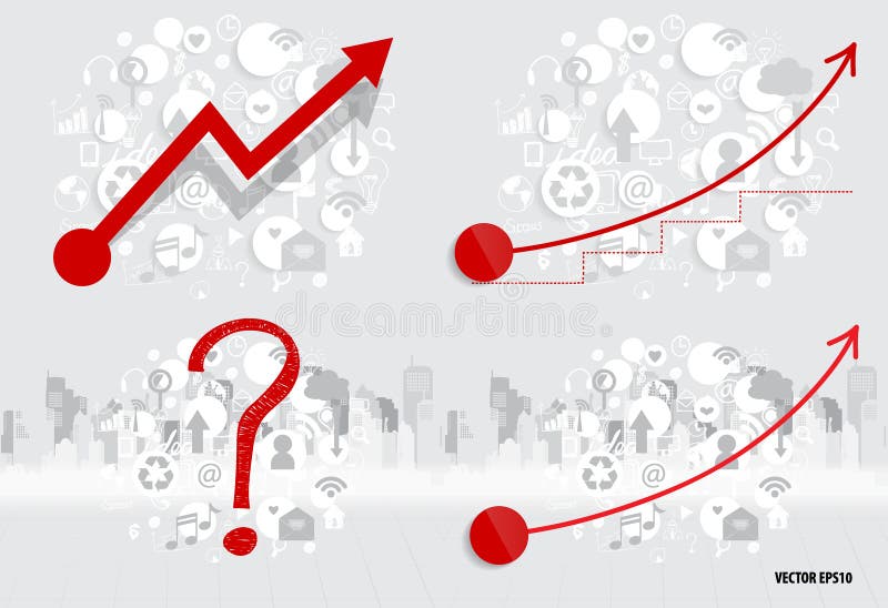Business Concept with Graph, Cloud of Application and Modern Building ...