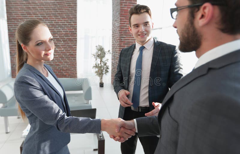 Business Concept.handshake Manager and Client Stock Image - Image of ...