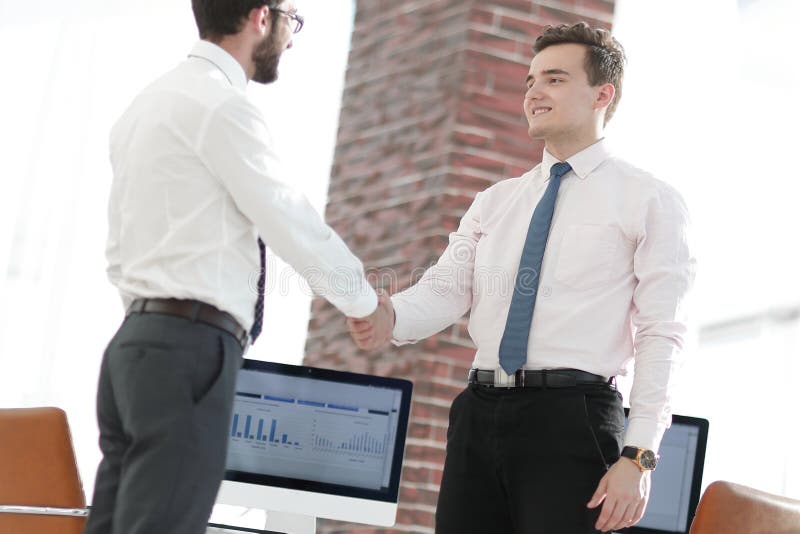 Welcome Handshake Manager and Client Stock Image - Image of ...