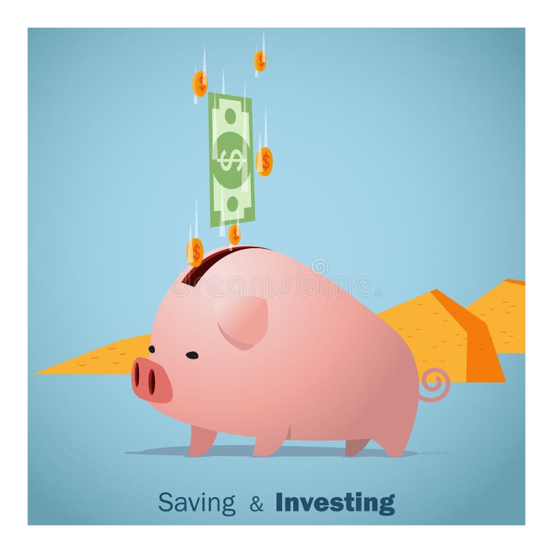 Business Concept Idea Saving and Investment Stock Vector - Illustration ...