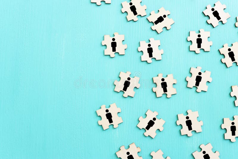 Business Concept Image of Blocks with People Icons ,human Resources and ...