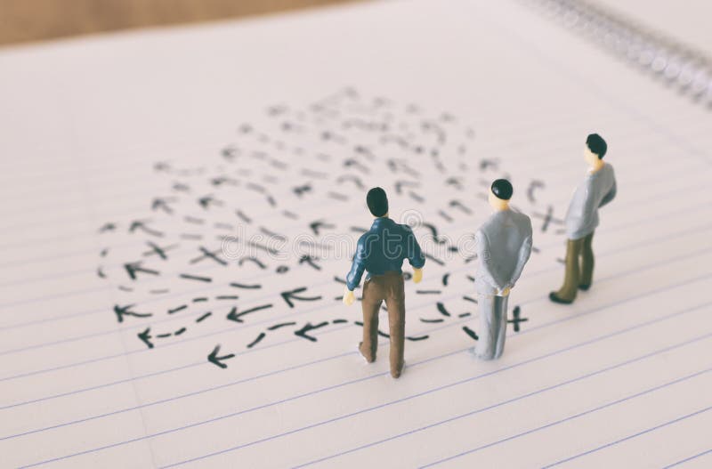 Business Concept Image of Challenge. a Group of Businessmen Thinking ...