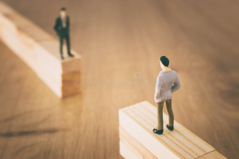 Business Concept Image of Challenge. a Man Standing at the Edge of a ...