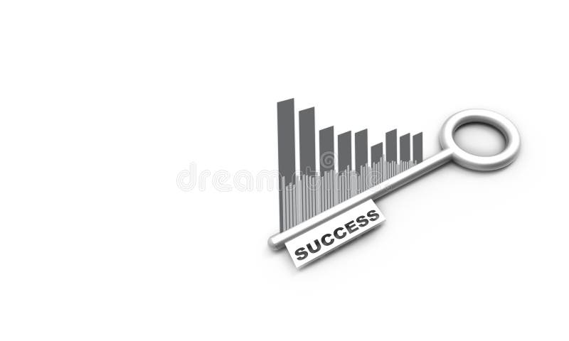 Business Concept. Key To Success Stock Illustration - Illustration of ...