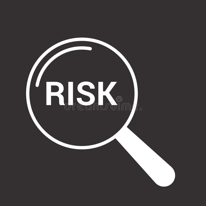 Risk Word Magnifying Glass. Risk Managment Icon Stock Vector ...