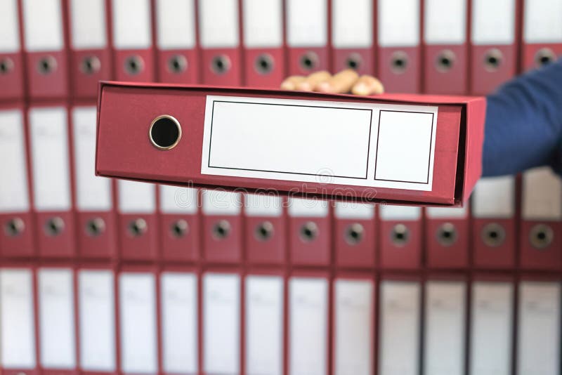 Business Concept. Man Holding, Corporate Files in Document Stock Image ...