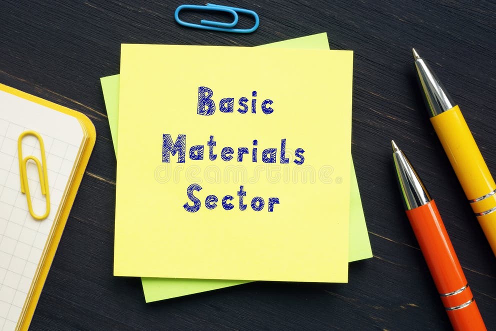 Business Concept Meaning Basic Materials Sector with Sign on the Page ...