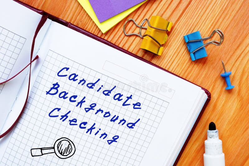 Business Concept Meaning Candidate Background Checking with Inscription ...