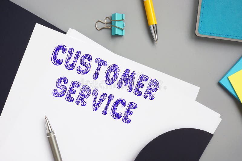 Business Concept Meaning CUSTOMER SERVICE with Sign on the Piece of ...