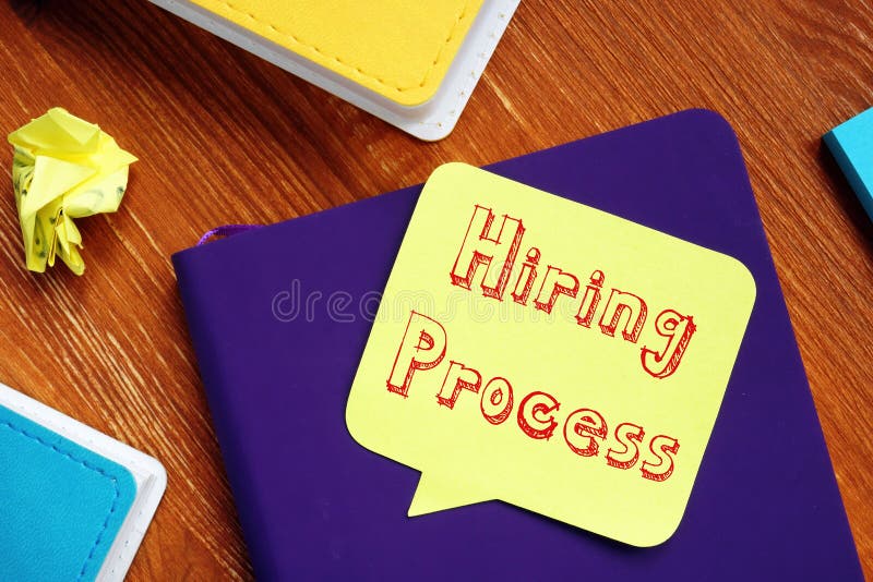 Business Concept Meaning Hiring Process with Sign on the Sheet Stock ...