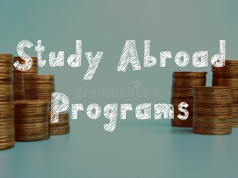 Business Concept Meaning Study Abroad Programs with Phrase on the Piece ...