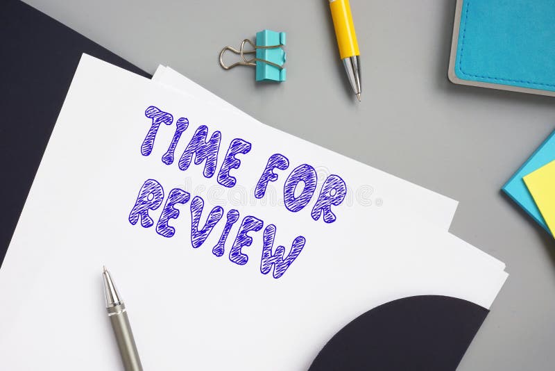 Business Concept Meaning TIME for REVIEW with Phrase on the Page Stock ...
