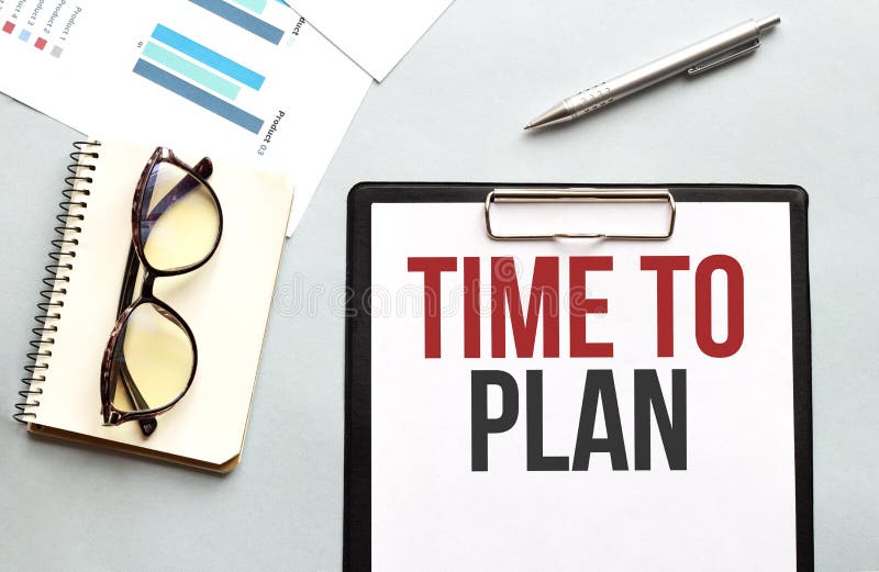 Business Concept. Notebook with Text TIME TO PLAN Sheet of White Paper ...