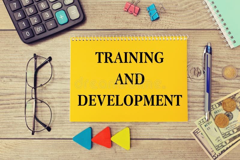 Business Concept - Notebook Writing TRAINING and DEVELOPMENT Stock ...