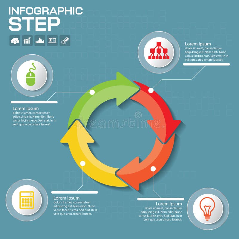 Infographics Data Pattern Of Cyclical Processes Stock Vector ...