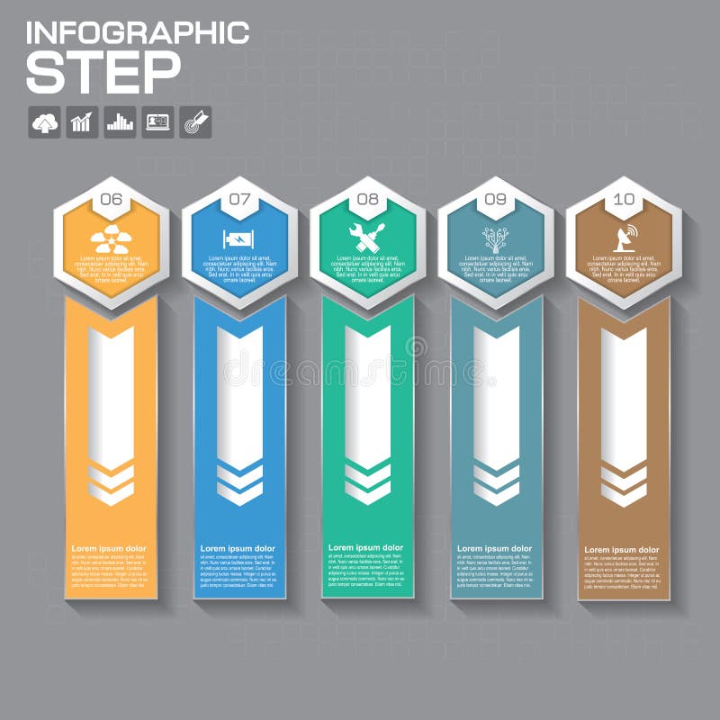 Business Concept with 5 Options, Parts, Steps or Processes. Stock ...