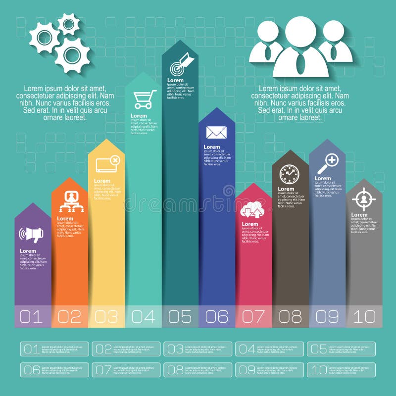 Business Concept with 10 Options, Parts, Steps or Processes. Stock ...
