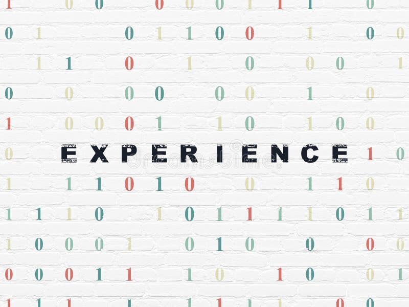 Business Concept: Experience on Wall Background Stock Illustration ...