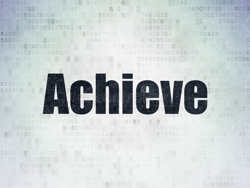 Achieve Word Door Accomplish Goals Successful Mission Stock ...