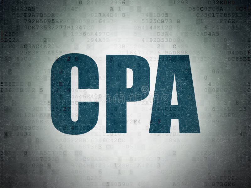 Business Concept: CPA on Digital Data Paper Background Stock ...