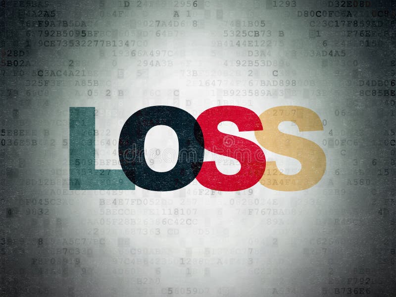 Business Concept: Loss on Digital Data Paper Background Stock ...