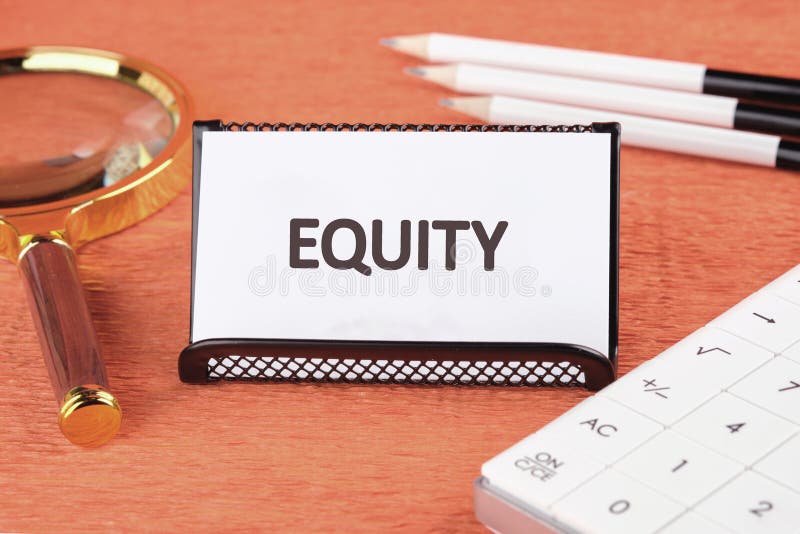 Business Concept. the Concept Phrase EQUITY Written on a Business Card ...