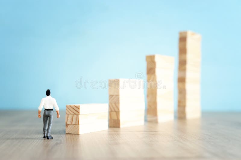 Business Concept Picture of Challenge. a Man Has To Cross an Obstacle ...