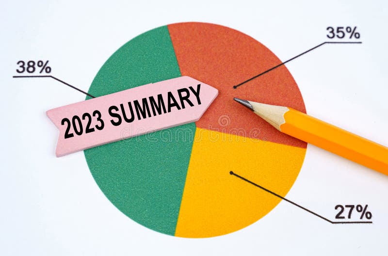 On the Pie Chart There is a Pencil and an Arrow Sticker with the ...