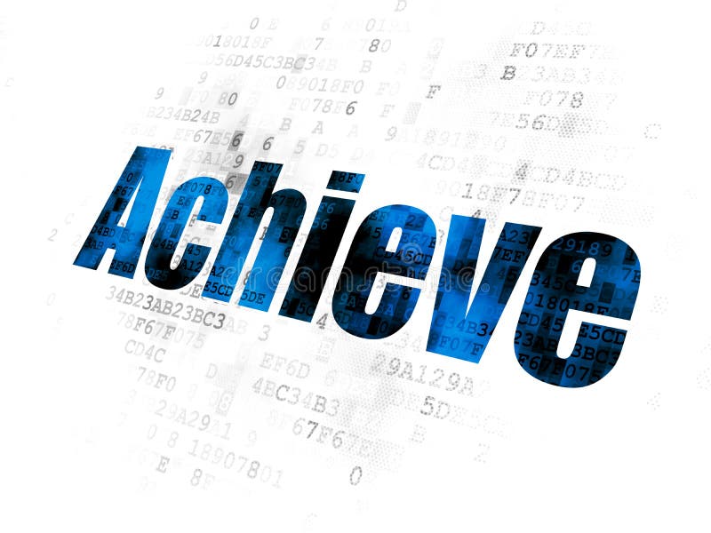 Business Concept: Achieve on Digital Background Stock Illustration ...