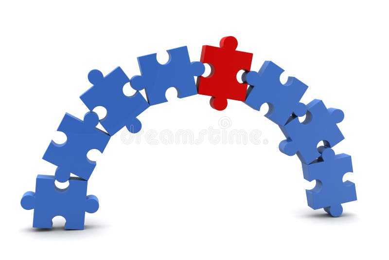 Business concept puzzle stock illustration. Illustration of connection ...