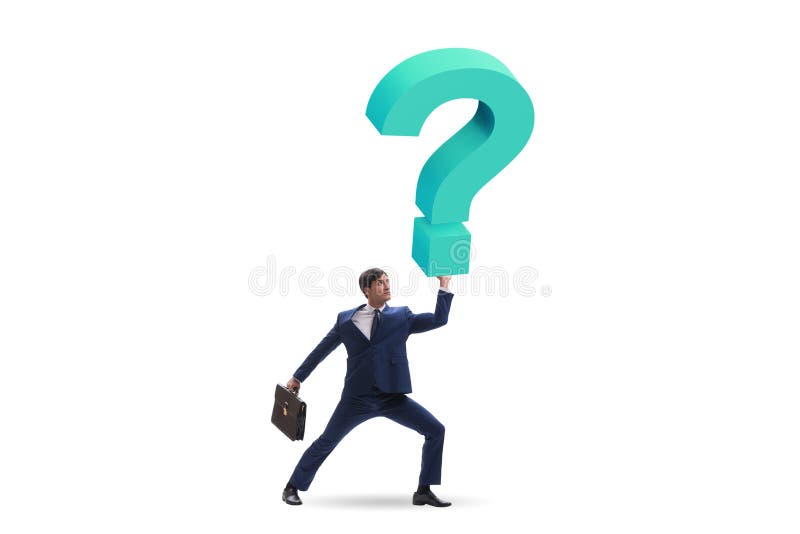 Business Concept with Question and Business Person Stock Illustration ...