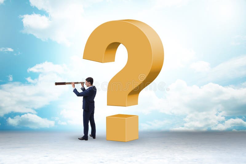 Business Concept with Question and Business Person Stock Photo - Image ...